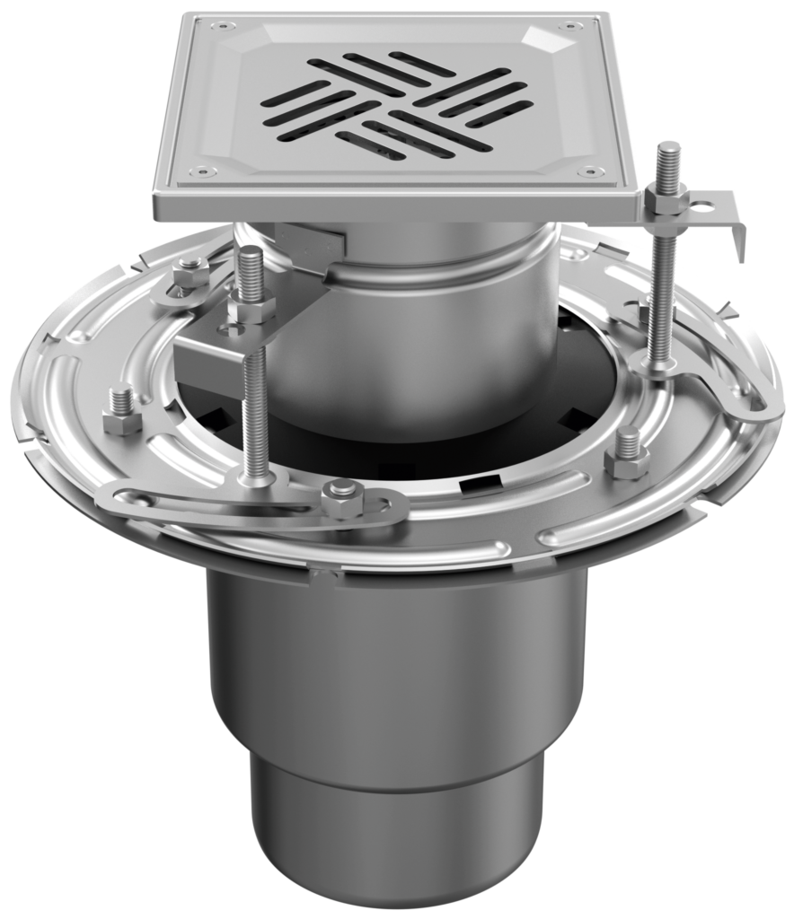 Doucheput 2-delig onder uitloop - Bosgraaf techniek