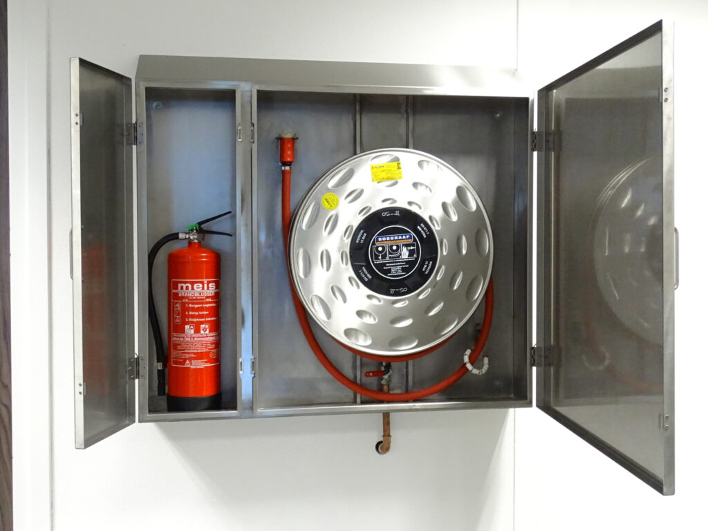 Brandslanghaspelkast met brandblusser compartiment - Bosgraaf techniek